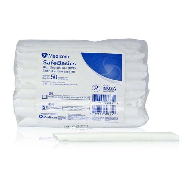 Medicom SafeBasics High Volume Suction Tip Vented 'S' 50/Pack - HSHK