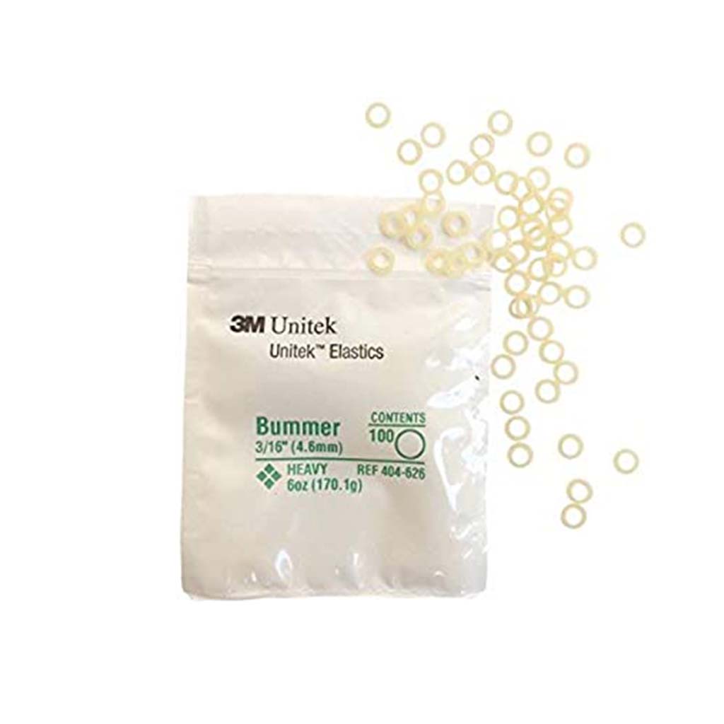 3M Unitek Latex Intraoral Elastics-Bummer, 3/16", 6oz Heavy, 30x100Pcs ...