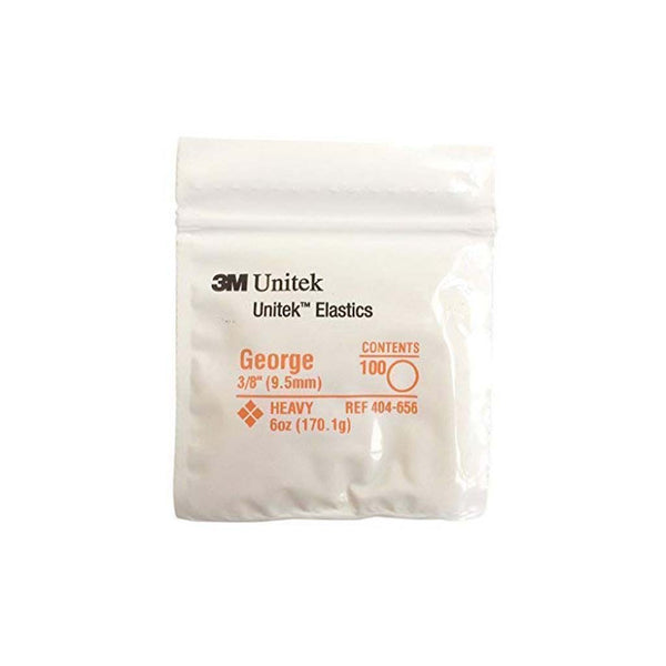 3M Unitek Latex Intraoral Elastics-George, 3/8", 6oz Heavy, 30x100Pcs ...