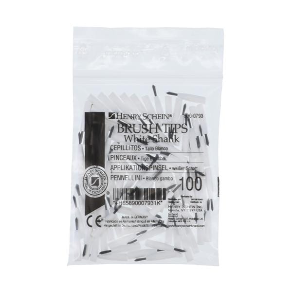 HS Brush Tips White Shank Short Bristl 100/Pk - HSHK