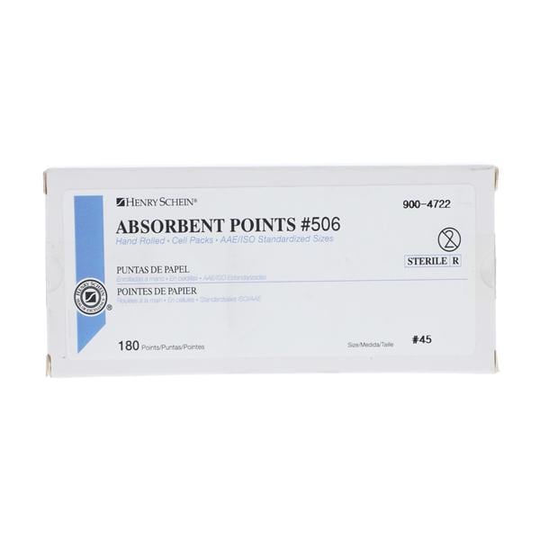 HSI Absorbent Points Size 45 Cell Package #506 180/Bx - HSHK