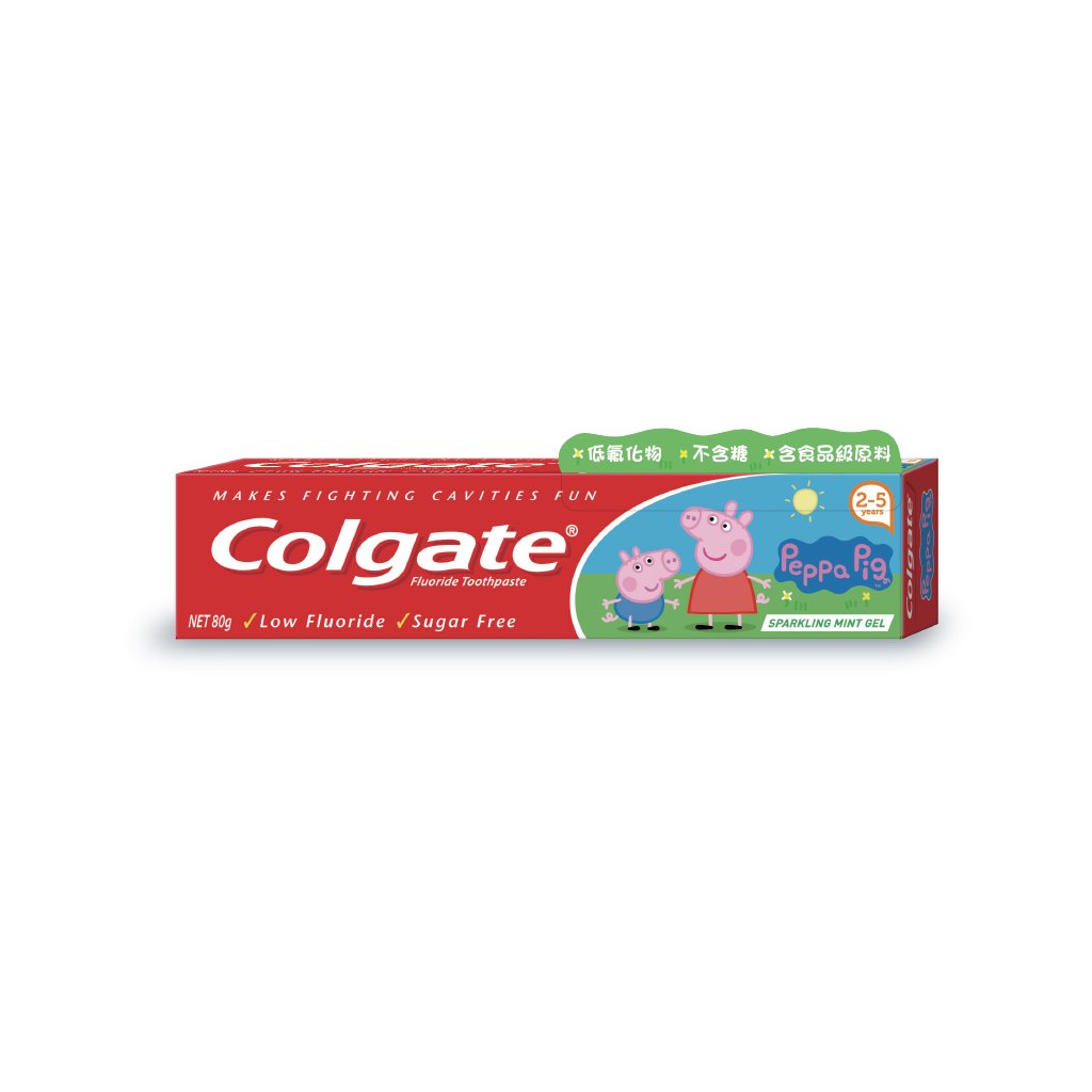 Colgate Peppa Pig Toothpaste Sparkling Mint Gel 90g 12's/Dozen - HSHK