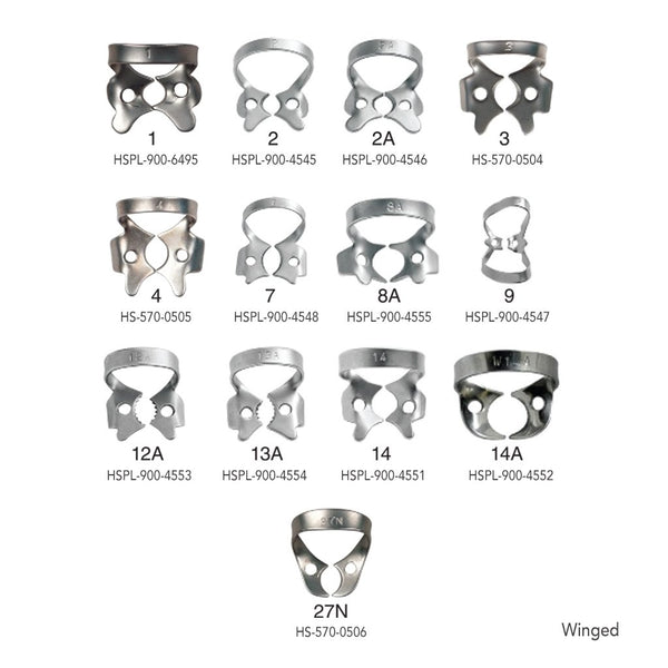 HS Rubber Dam Clamp Winged Size 27N Each - HSHK